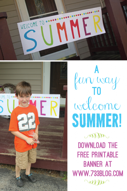 Free Printable Welcome to Summer Banner - Inspiration Made Simple
