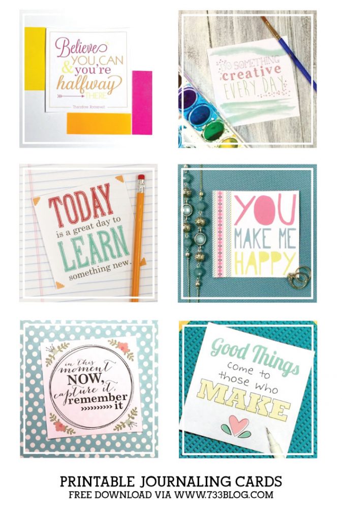 Printable Journaling Cards - Collection 2 - Inspiration Made Simple
