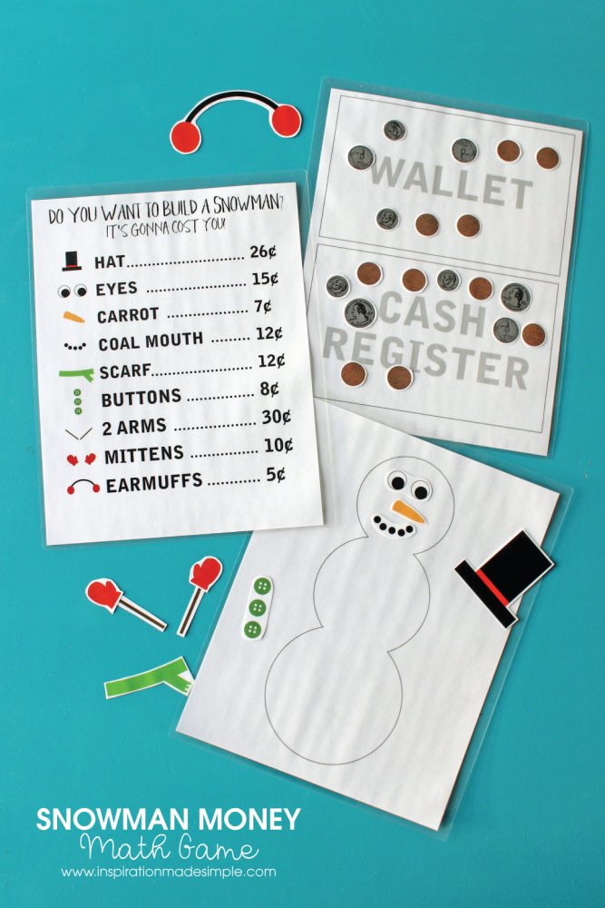 Build a Snowman Money Math Game - Inspiration Made Simple