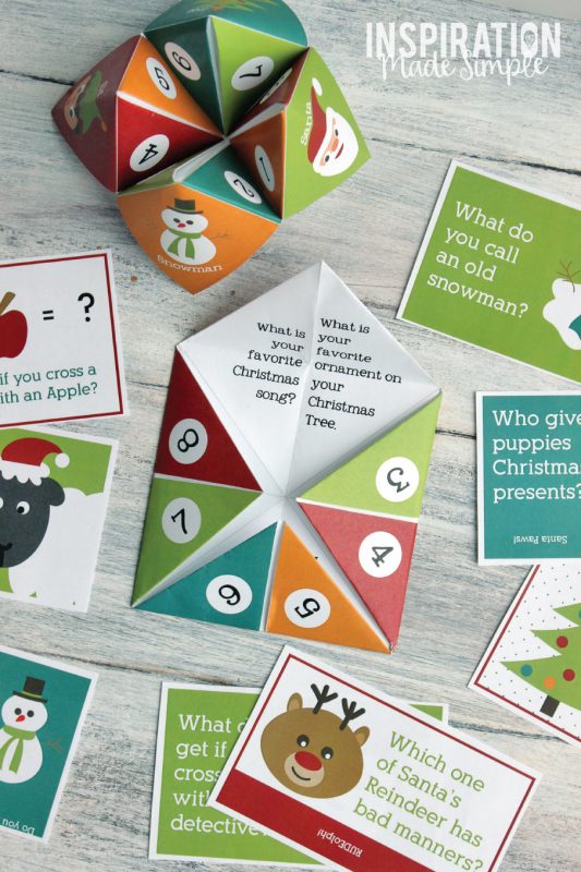 Printable Christmas Cootie Catcher - Inspiration Made Simple
