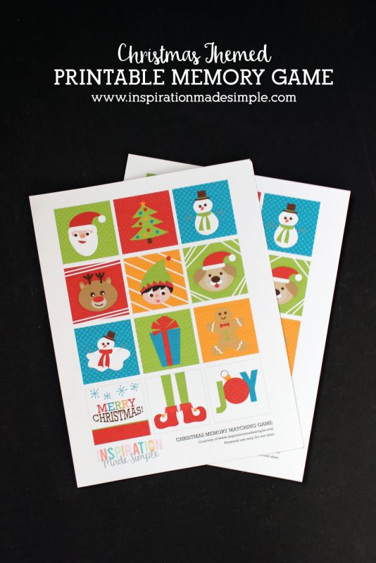 Printable Christmas Memory Game - Inspiration Made Simple