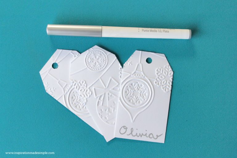 Simple and Classic DIY Embossed Gift Tags - Inspiration Made Simple