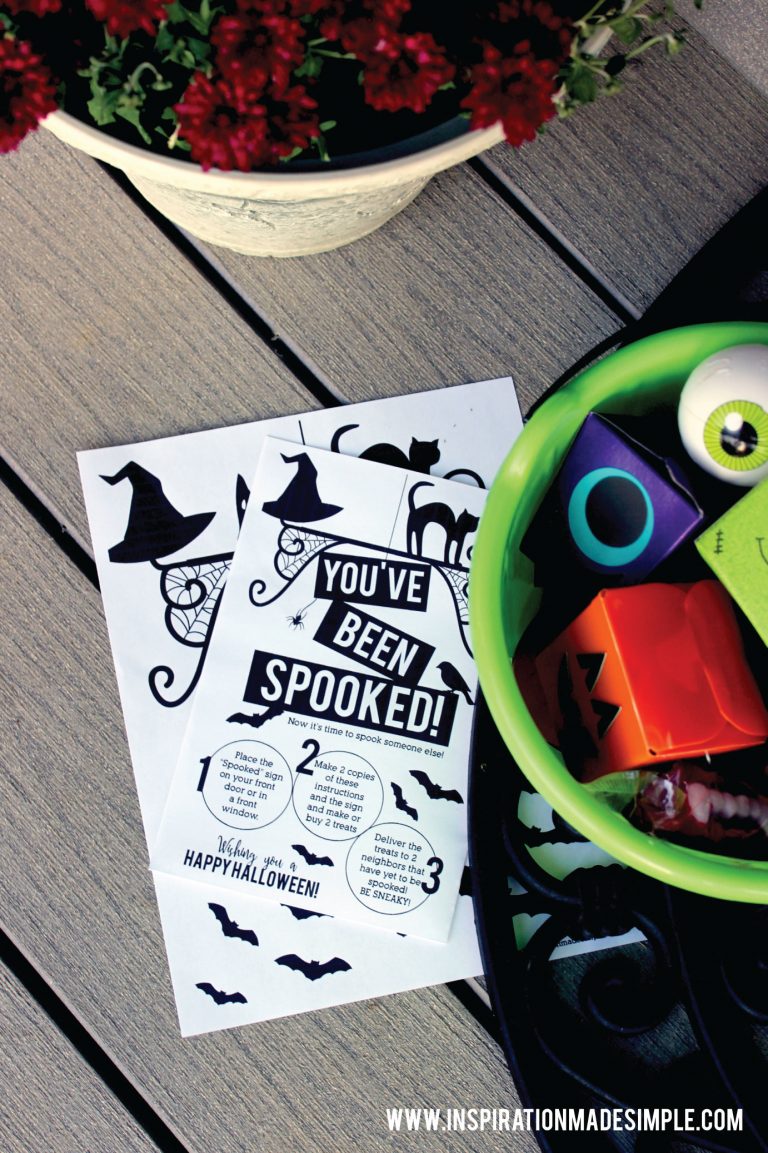 Free You've Been Spooked Printable Halloween Signs - Inspiration Made ...