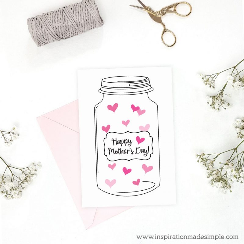 Mason Jar Mother's Day Card - Inspiration Made Simple