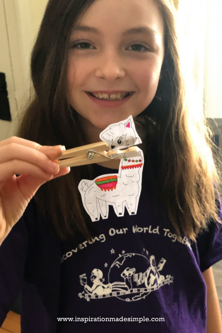 Llama Clothespin Puppets - Inspiration Made Simple