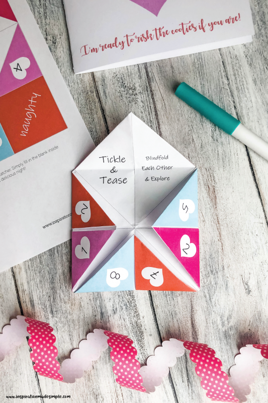 Adult Cootie Catcher Bedroom Game - Inspiration Made Simple