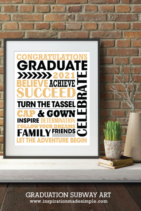 Graduate Subway Art - Printable Artwork and Graduation Cards