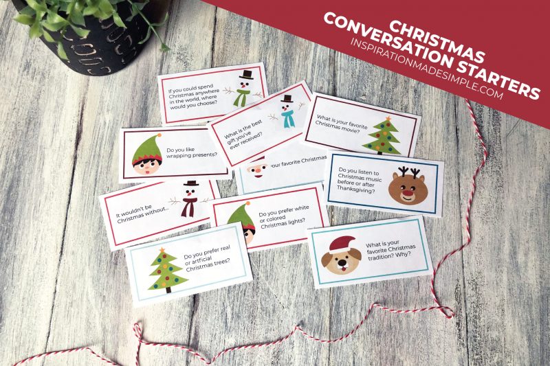 Printable Christmas Conversation Topics - Inspiration Made Simple