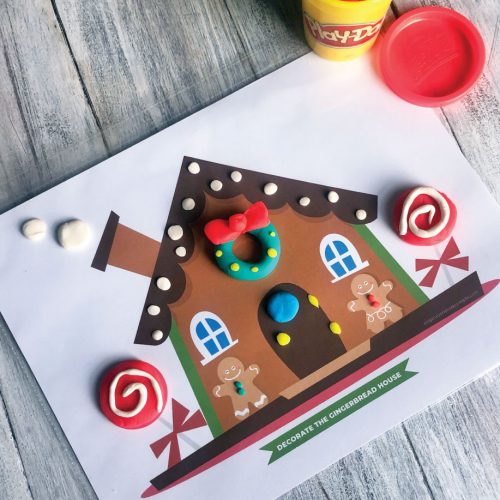 Gingerbread House Playdough Mat - Inspiration Made Simple