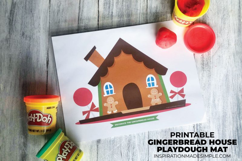 Gingerbread House Playdough Mat - Inspiration Made Simple